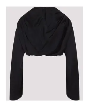 Rick Owens Claudette Long Sleeve Pleated Top
