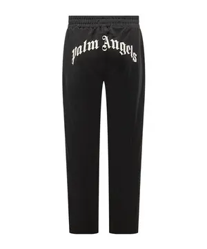 Palm Angels Curved Logo Elastic Waist Trousers