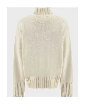 JIL SANDER High Neck Long Sleeve Jumper - Nude