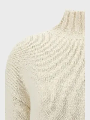 JIL SANDER High Neck Long Sleeve Jumper - Nude