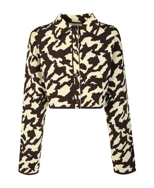 Nanushka Printed Cropped Jacket