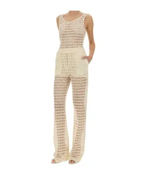 ALYSI Macrame Bodysuit - Nude