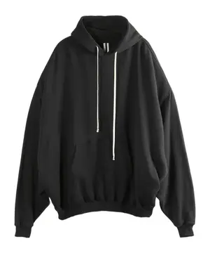 Rick Owens Oversized Drawstring Hoodie - Black