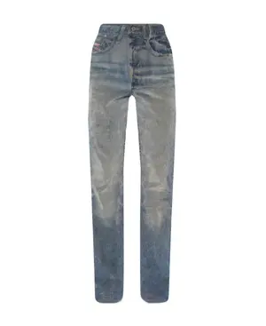DIESEL® Straight Leg Jeans With Faded Wash