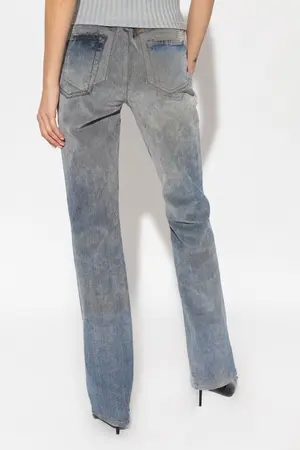 DIESEL® Straight Leg Jeans With Faded Wash
