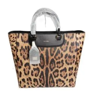 Dolce & Gabbana Leopard Print Top Handle Handbag - Multicolor