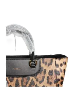 Dolce & Gabbana Leopard Print Top Handle Handbag
