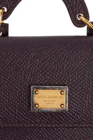 Dolce & Gabbana Textured Leather Mini Bag Wallet
