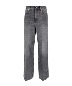 Gucci Wide Leg Denim Trousers - Dark Gray