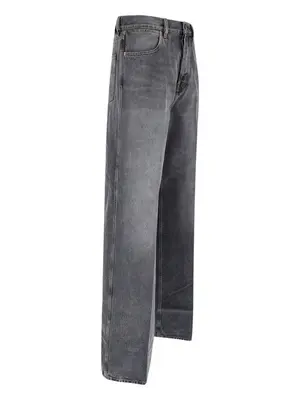 Gucci Wide Leg Denim Trousers - Dark Gray
