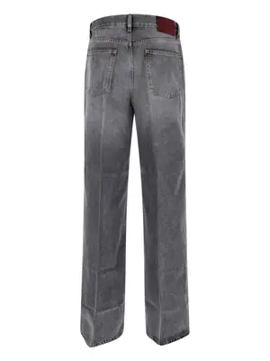 Gucci Wide Leg Denim Trousers - Dark Gray