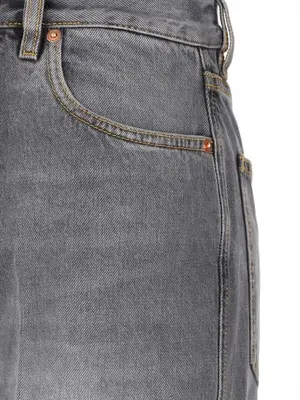 Gucci Wide Leg Denim Trousers - Dark Gray