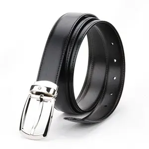 Montblanc Logo Patch Buckled Reversible Belt - Black
