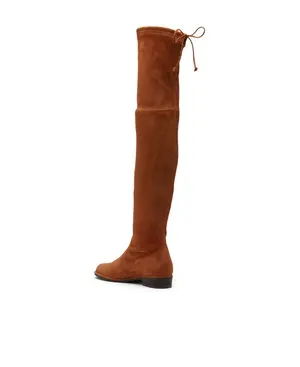 STUART WEITZMAN Lowland Thigh-high Boots With Lace Back Detail - Brown