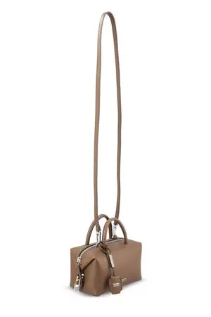 Max Mara Small Top Handle Bag With Detachable Shoulder Strap - Brown