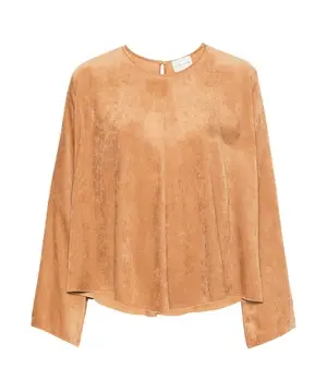 FORTE_FORTE Long-sleeved Blouse - Nude