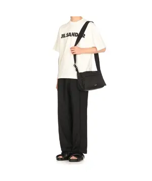 JIL SANDER Logo Print Messenger Bag
