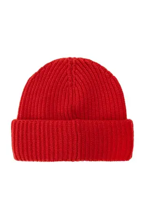 Moncler Logo Patch Ribbed Beanie
