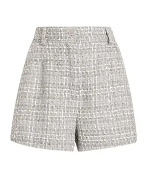 Dolce & Gabbana High-waist Tweed Shorts - Grey