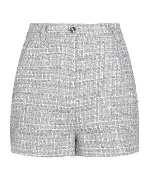 Dolce & Gabbana High-waist Tweed Shorts - Grey