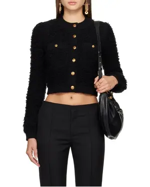 Chloé Fitted Cardigan With Gold-toned Buttons
