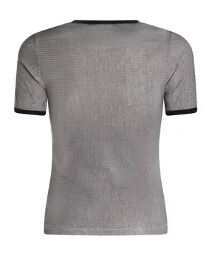COURREGES Signature Contrast T-shirt - Black