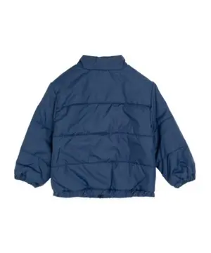 Fendi Logo-plaque Quilted Jacket - Navy