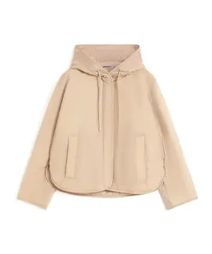 Max Mara Drawstring Hooded Jacket - Beige