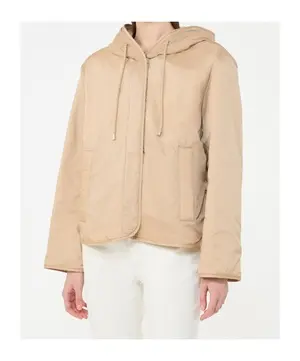 Max Mara Drawstring Hooded Jacket - Beige