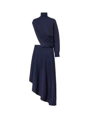 Alaïa Asymmetrical Cut-out Dress With Long Sleeves