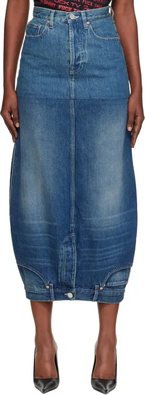 Vetements Denim Midi Skirt
