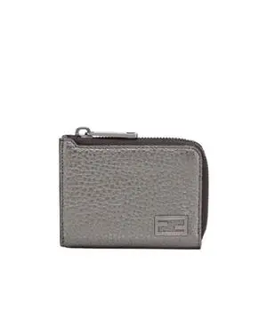 Fendi Logo Card Bag - Gray