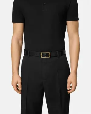 Versace Greca Buckle Leather Belt
