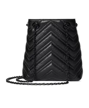 Gucci Gg Marmont Nano Bucket Bag - Black