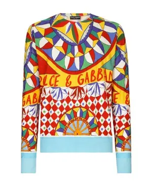 Dolce & Gabbana Dolce Gabbana Geometric-printed Crewneck T-shirt