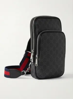 Gucci Gg Supreme Canvas Crossbody Bag - Black