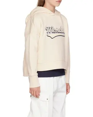 Moncler Logo Flocked Long Sleeve Hoodie