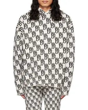 We11Done Monogram Knitted Hoodie