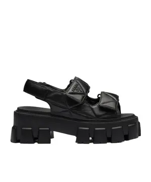 Prada Monolith Nappa Leather Sandals