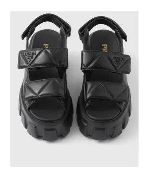 Prada Monolith Nappa Leather Sandals