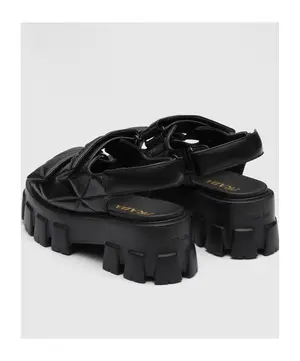 Prada Monolith Nappa Leather Sandals