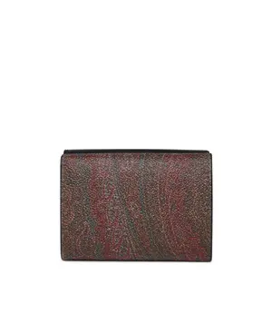 Etro Paisley-jacquard Foldover Top Wallet - Black