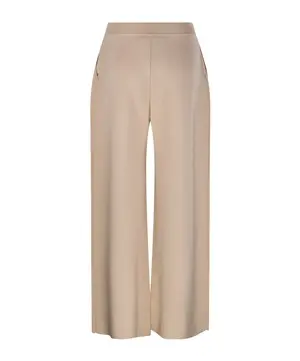 Max Mara Wide Leg Pants With Logo Embroidery