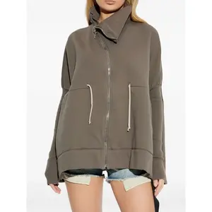 Rick Owens Oversized Zipped Sweatshirt - No
