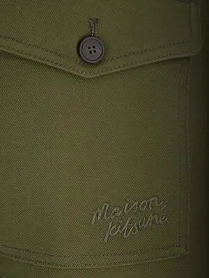 Maison Kitsuné Mid-waisted Straight-leg Trousers