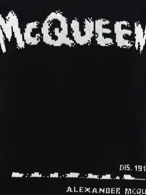 Alexander McQueen Graffiti Logo Intarsia Knitted Jumper - No