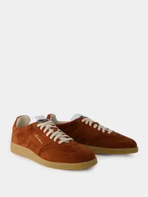 Santoni Lace-up Suede Sneakers