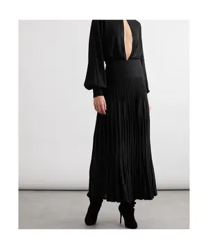 Alaïa Pleated Low-waist Skirt