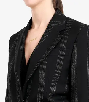 MSGM Striped Single-breasted Blazer - Black