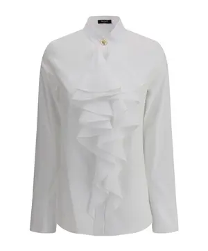 Balmain Ruffled Long-sleeved Shirt